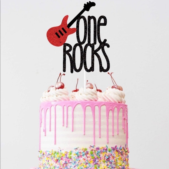 Party Supplies | One Rocks 1st First Birthday Rock N Roll Smash Cake ...